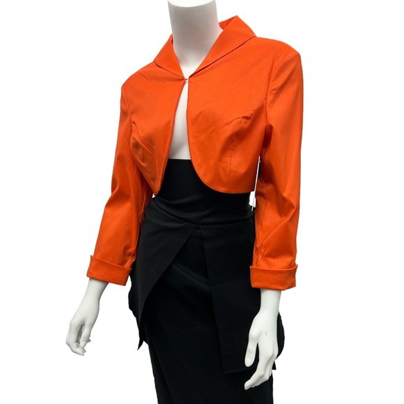 Samuel Dong | Jackets & Coats | Samuel Dong Orange Bolero Jacket Size ...